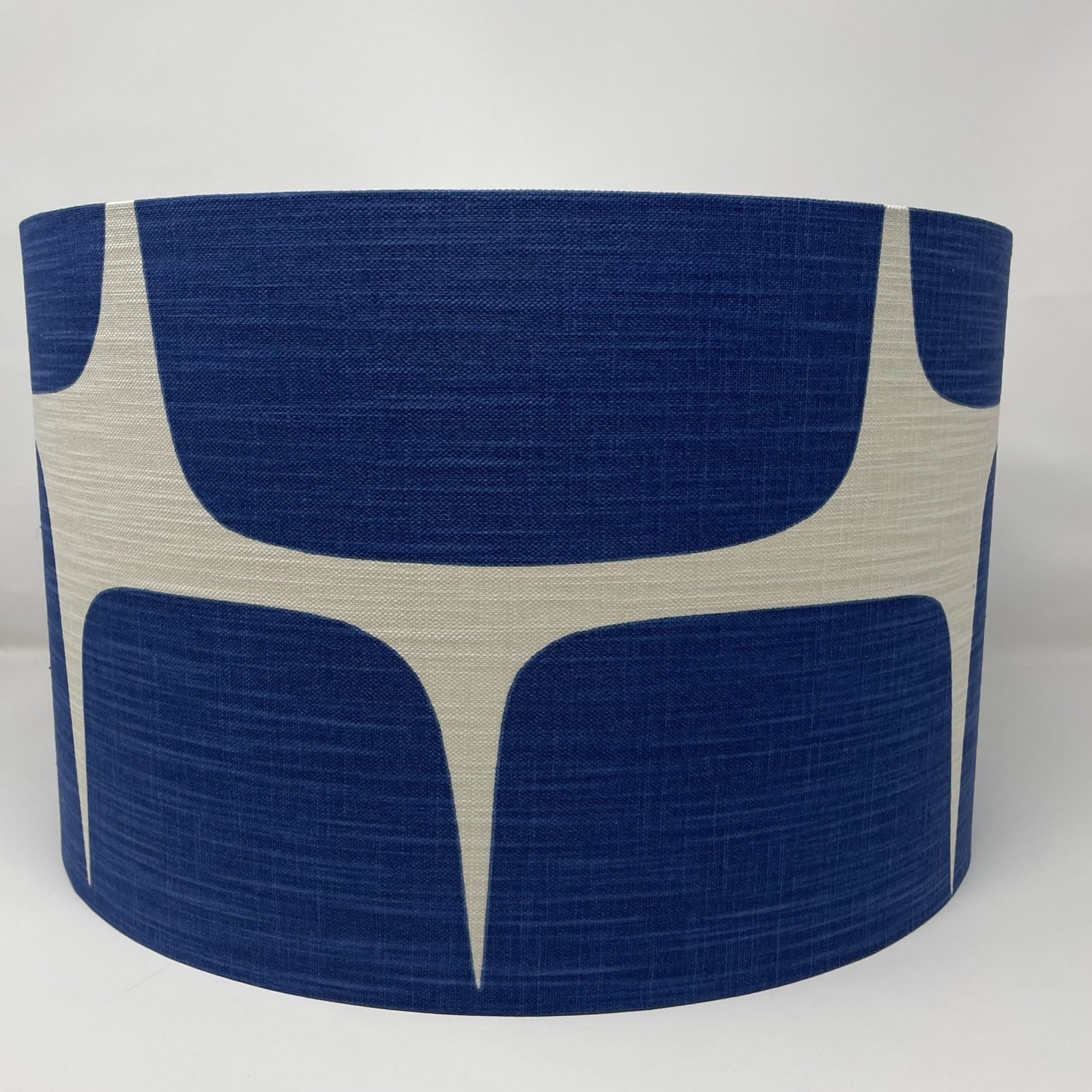 Scion Lohko drum lampshade in Indigo and Jasmine - Fait Par Moi