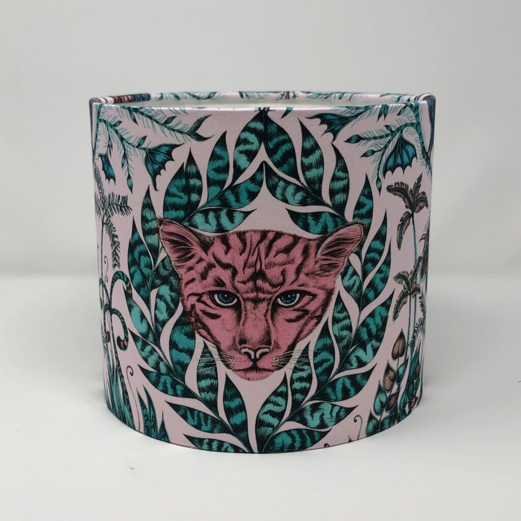 Amazon Pink Leopard design drum lampshade in an Emma J Shipley fabric ...